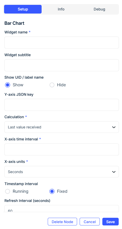 Bar Chart Widget Node Configuration Guide