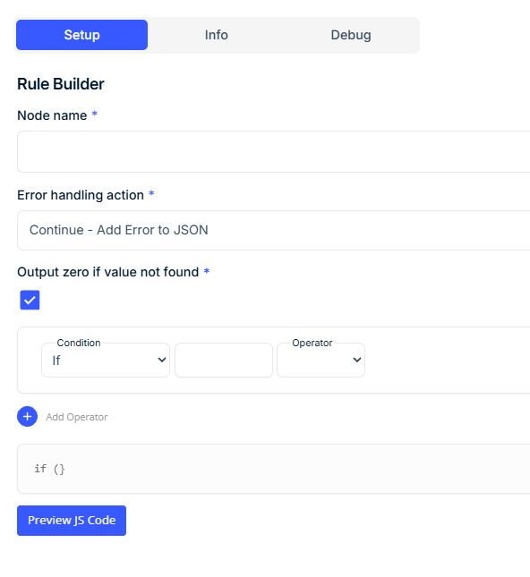Rule Builder Node Configuration Guide