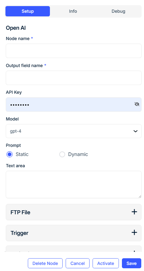 OpenAI Node Configuration Guide
