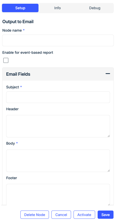 Output to Email Node Configuration Guide