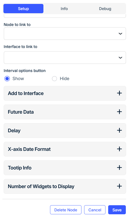 Single Line Chart Widget Node Configuration Guide