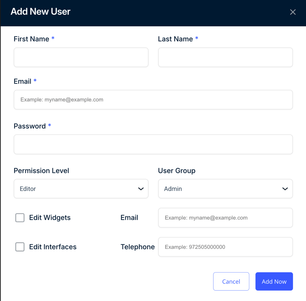 Creating User Groups and Users